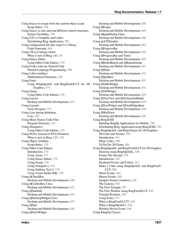 The Ring programming language version 1.7 book - Part 196 of 196 | PDF