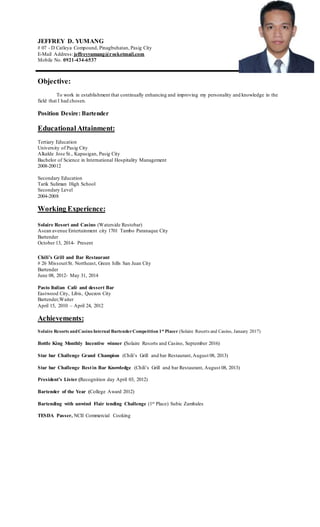 jeffrey yumang resume-1 | DOCX