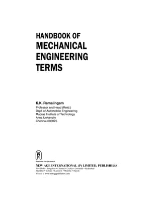 19541603 handbook-of-mechanical-engineering-terms | PDF