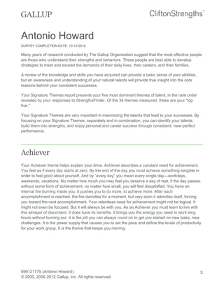 GallupReport(strengths finder) | PDF