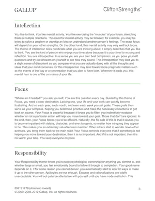 GallupReport(strengths finder) | PDF