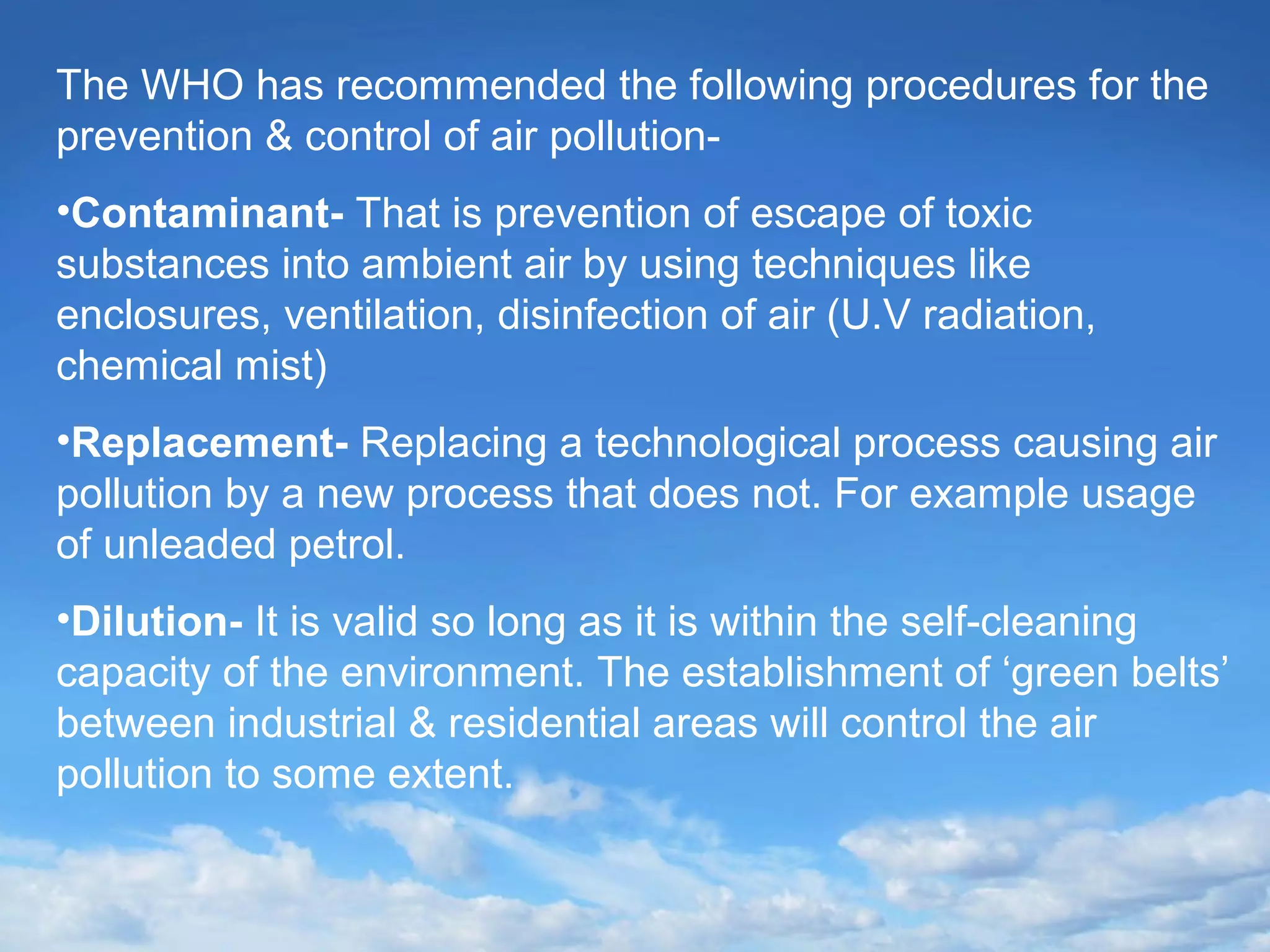 Monitoring of air pollution | PPT