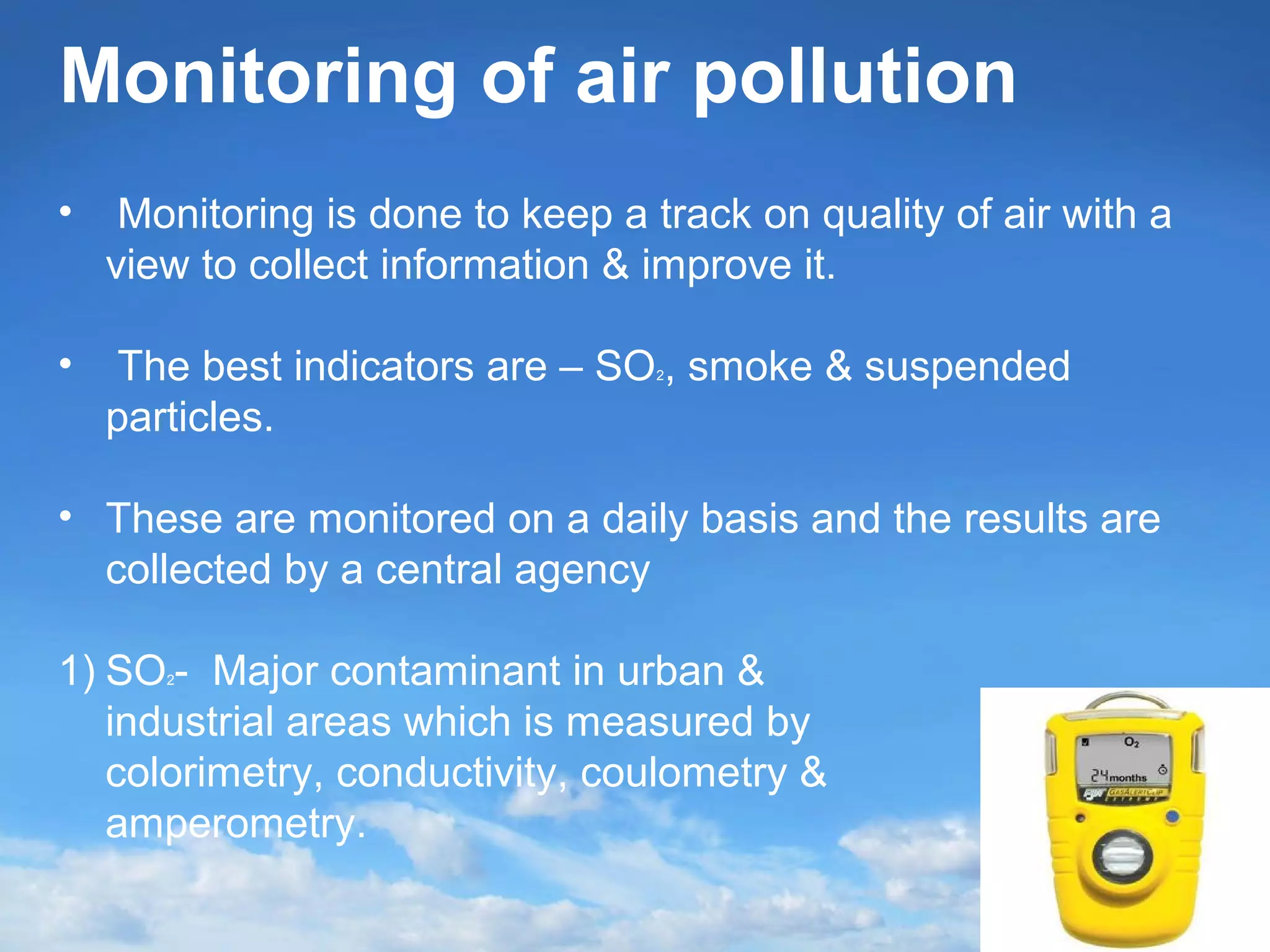 Monitoring of air pollution | PPT