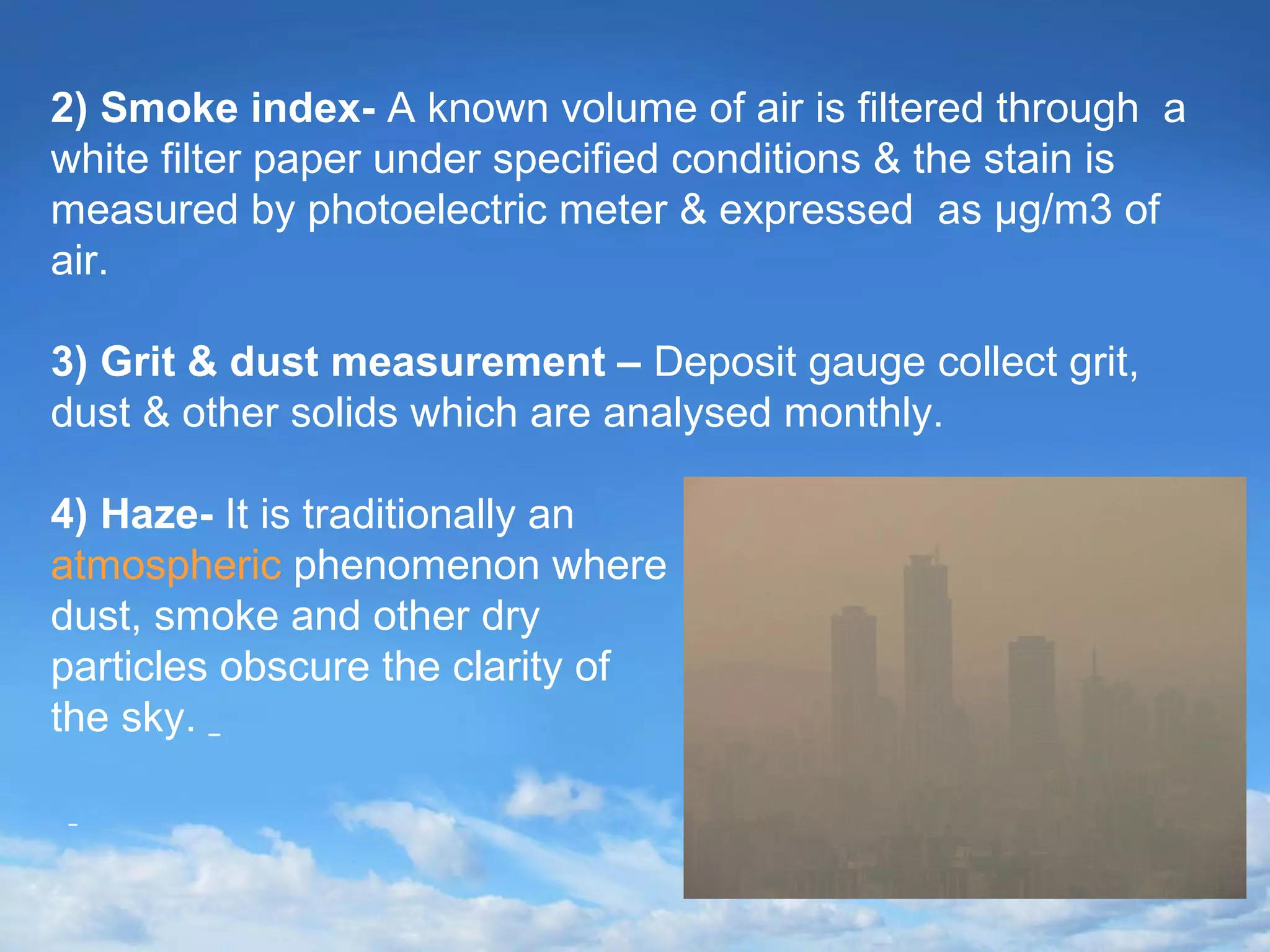 Monitoring of air pollution | PPT