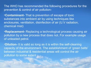 Monitoring of air pollution | PPT