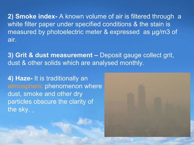 Monitoring of air pollution | PPT | Indoor Environmental Quality | Home ...