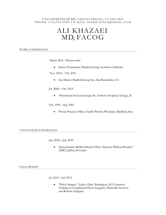 Khazaei - CV Nov 2016 | PDF