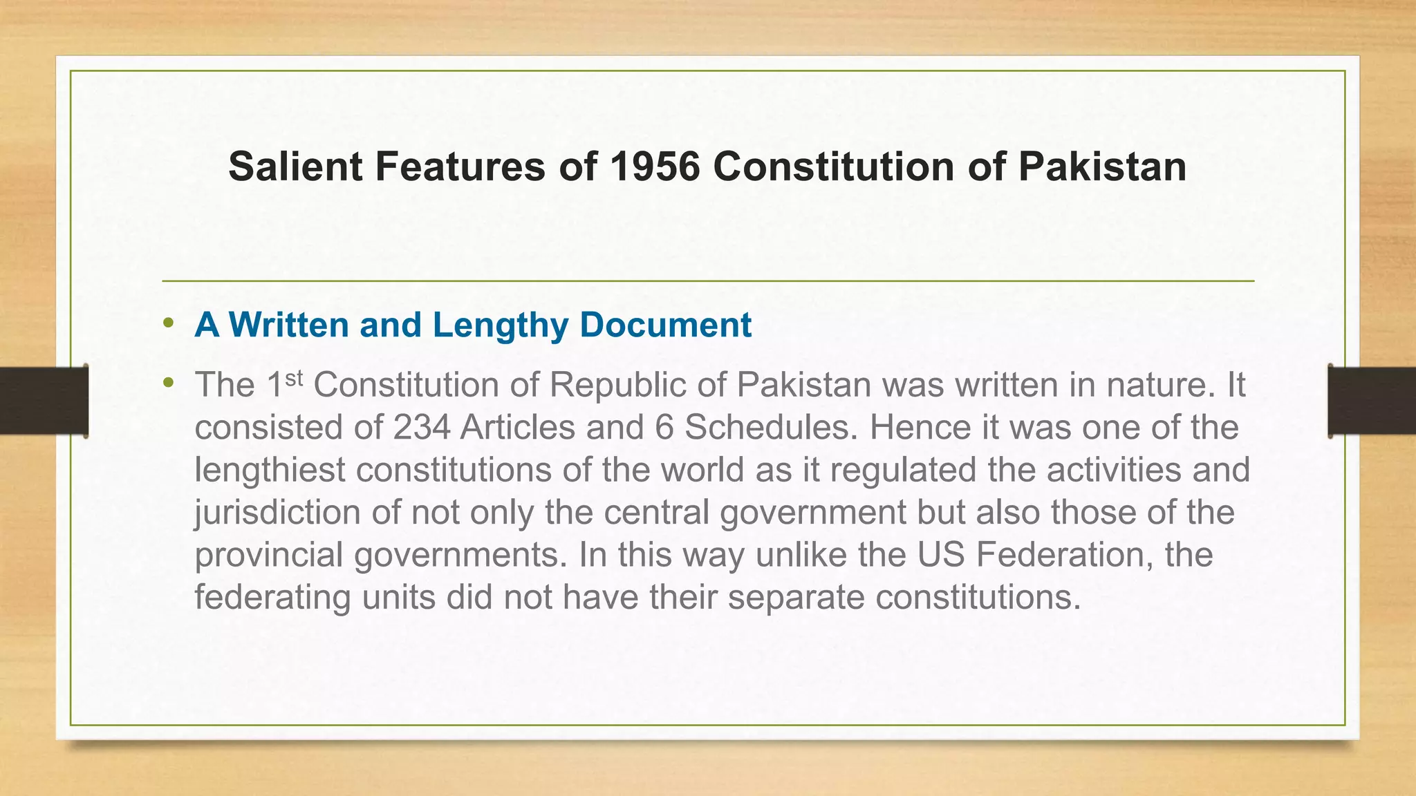 1956 constitution of Pakistan | PPTX