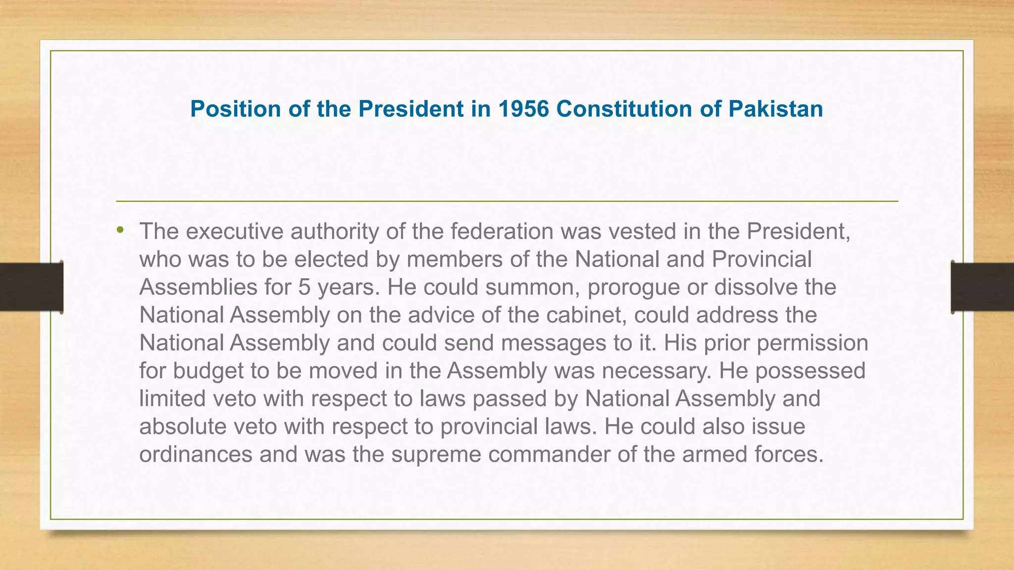 1956 constitution of Pakistan | PPTX
