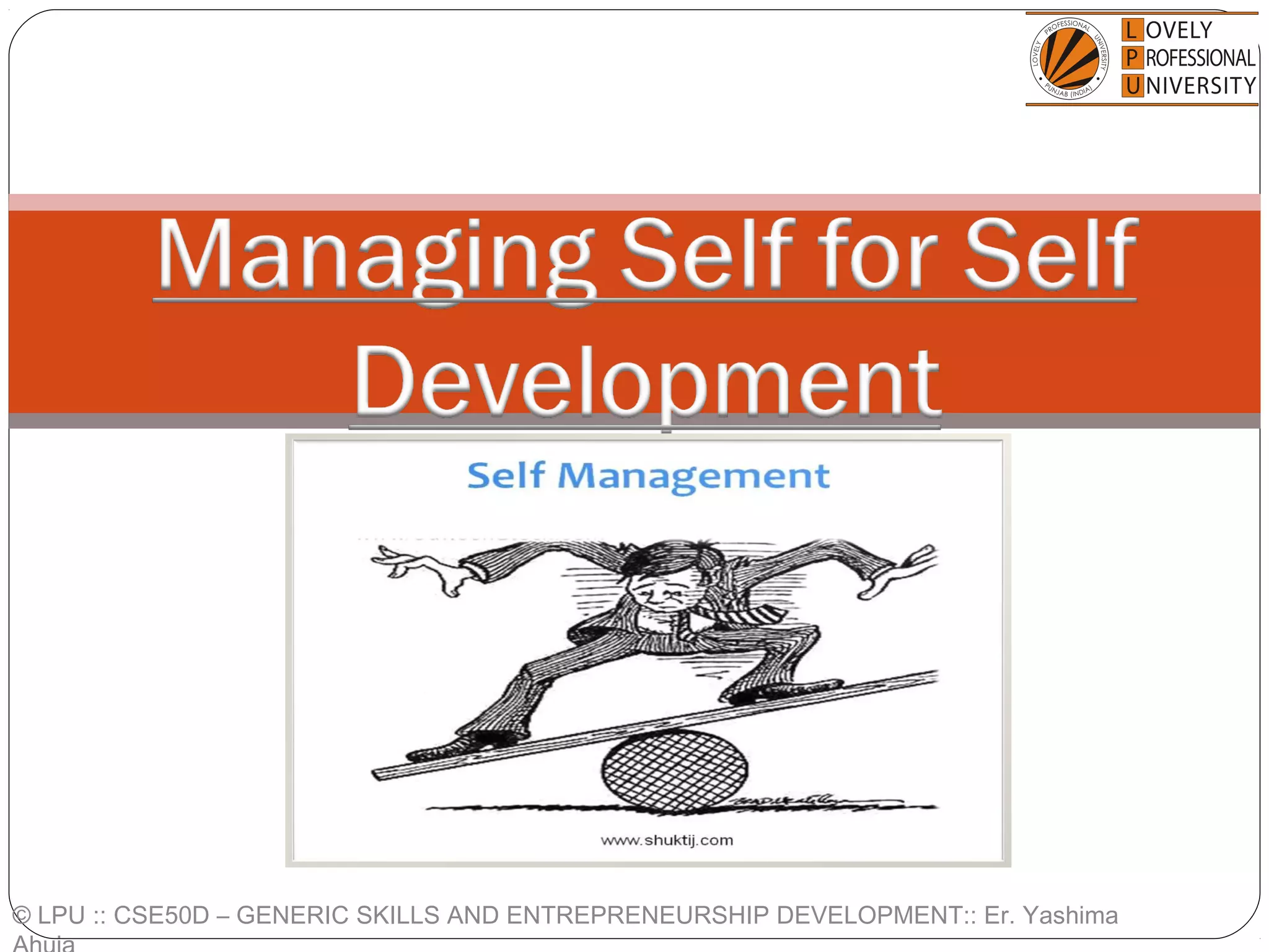 Managing self | PPT