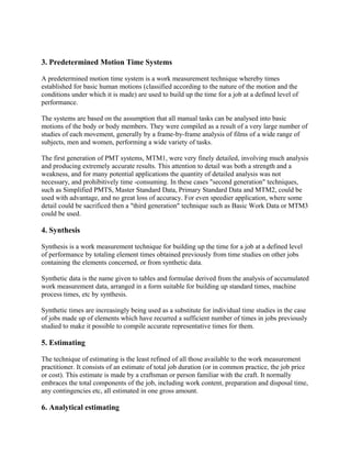 195846452 work-study-layout | DOC | Mechanical and Industrial Engineering Industry | Industries