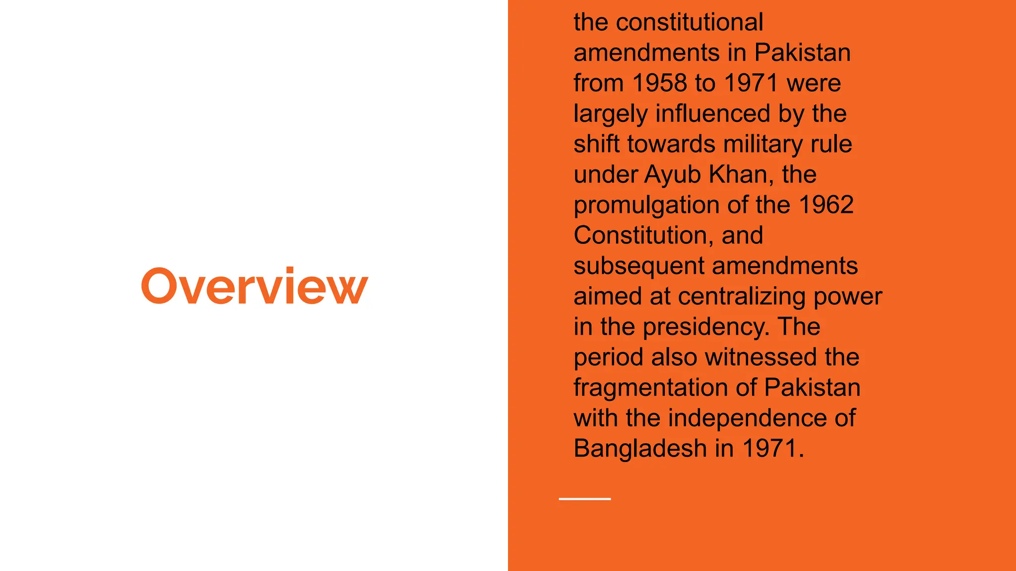1958 to 1971 amendments of Constitution of Pakistan | PDF