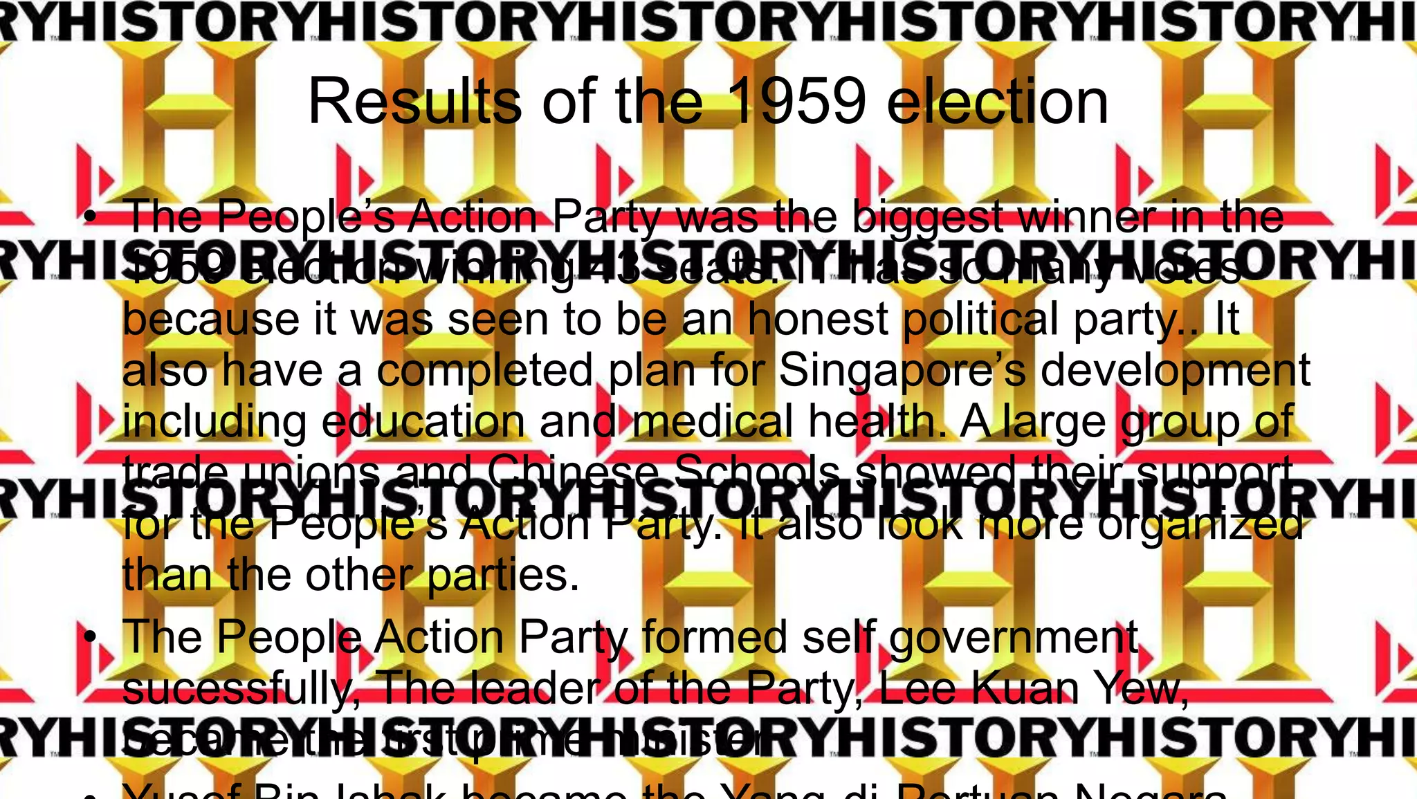 Secondary 2 History-1959 Election | PPTX