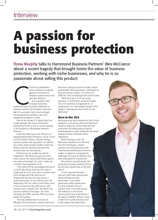 Cover magazine - Interview 06-15