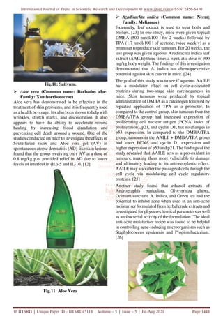 A Review Herbal Drugs Used in Skin Disorder | PDF | Herbs and ...