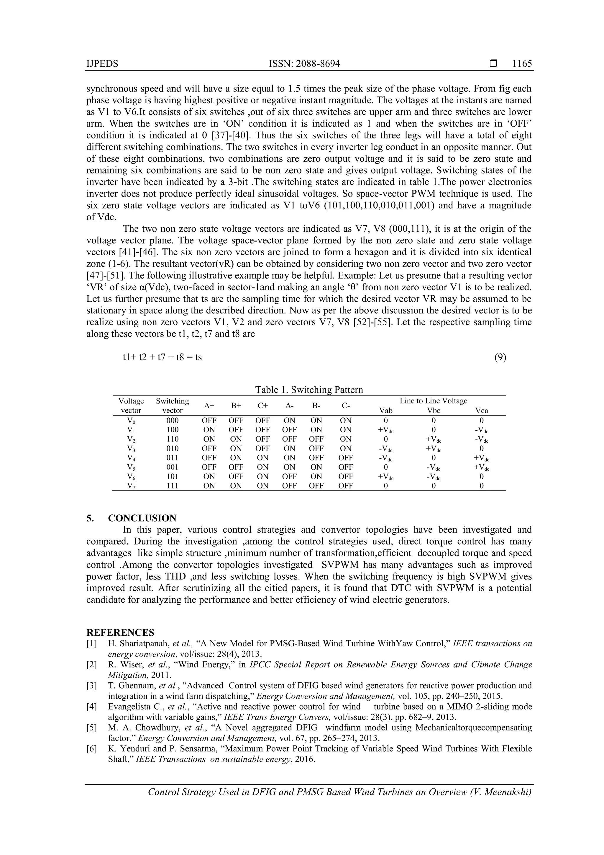 Control Strategy Used in DFIG and PMSG Based Wind Turbines an Overview | PDF