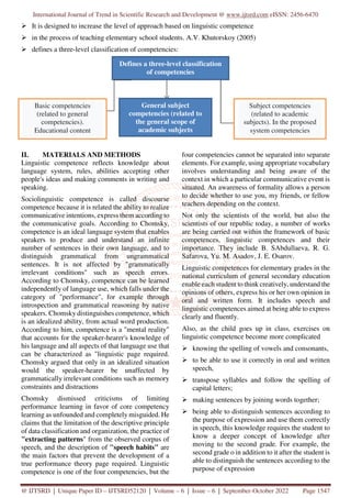 Conceptual Bases of Linguistic Competences in Updating the Content of Education | PDF