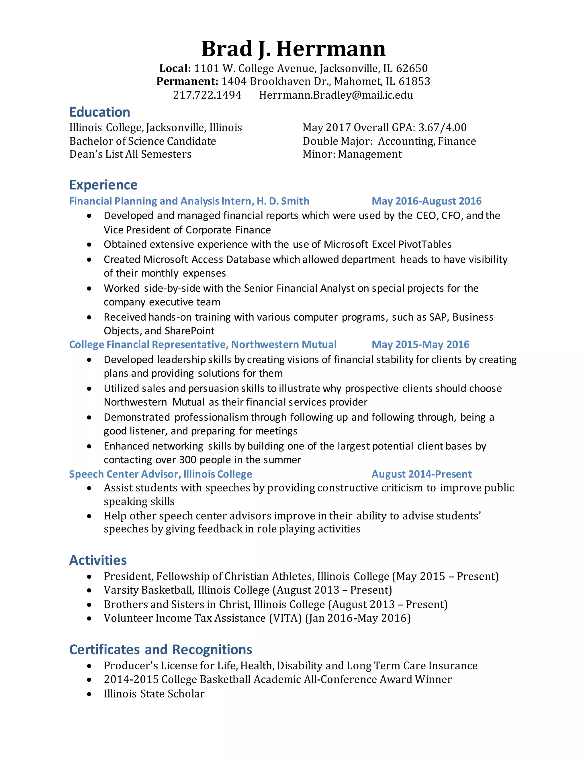Brad Herrmann Resume (1) | PDF