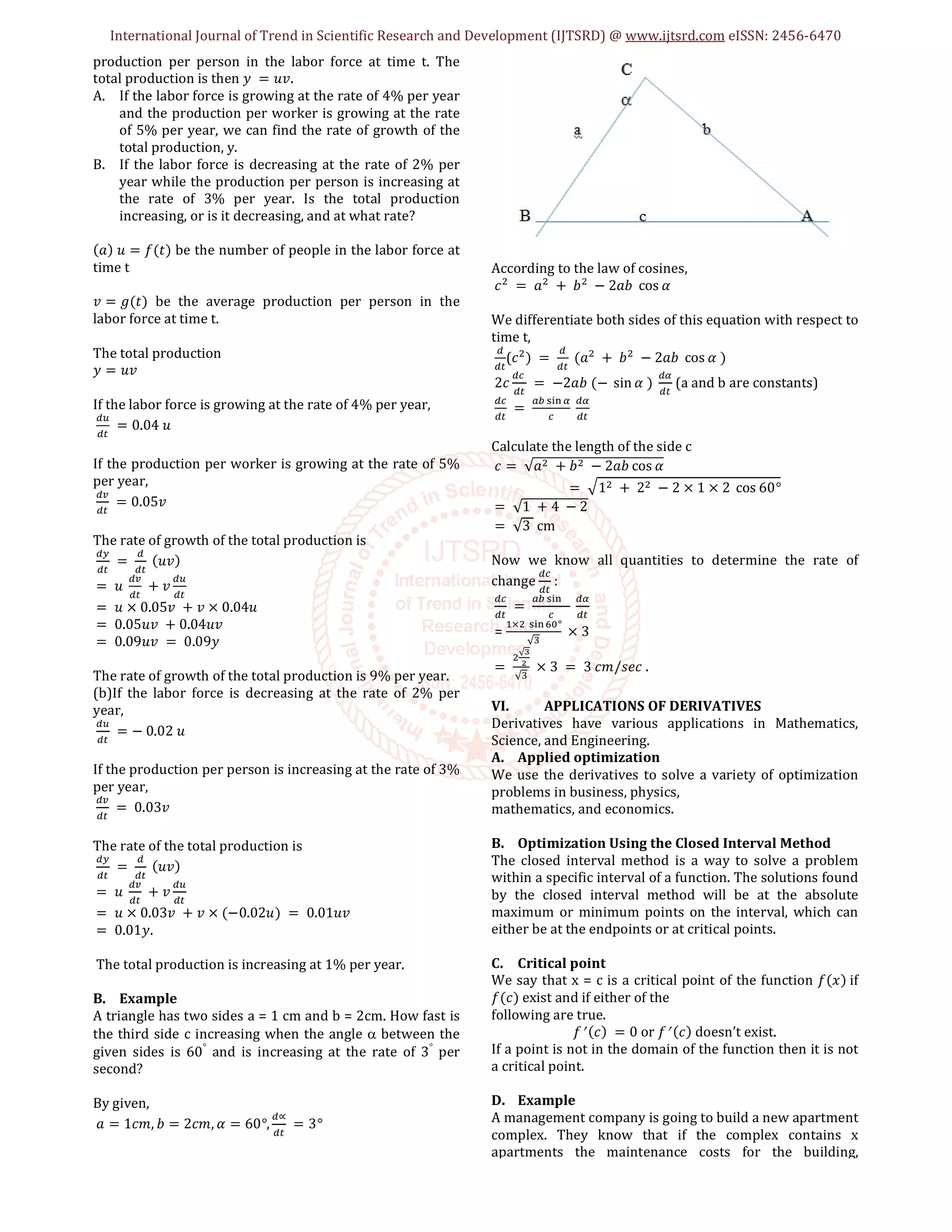 Finding the Extreme Values with some Application of Derivatives | PDF