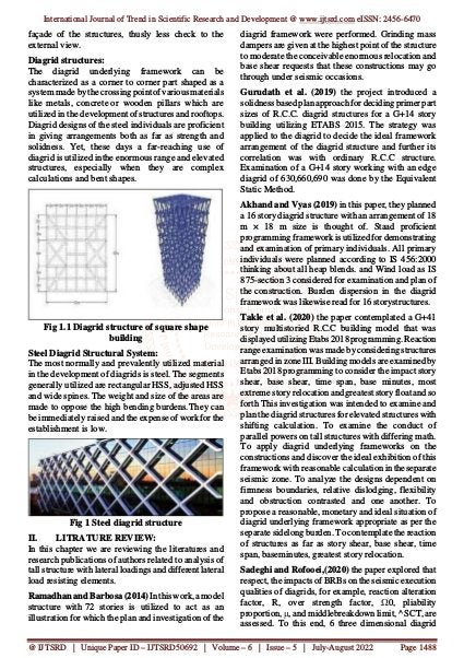 Seismic Analysis of a Tall Structure Considering Diagrid and Tuned Dampers using ETABs | PDF