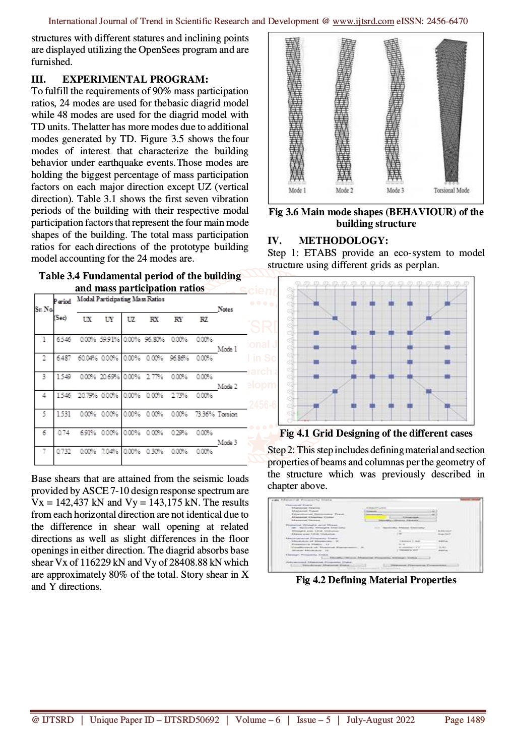 Seismic Analysis of a Tall Structure Considering Diagrid and Tuned Dampers using ETABs | PDF