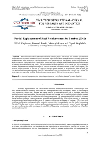 Partial Replacement of Steel Reinforcement by Bamboo (G+2) | PDF