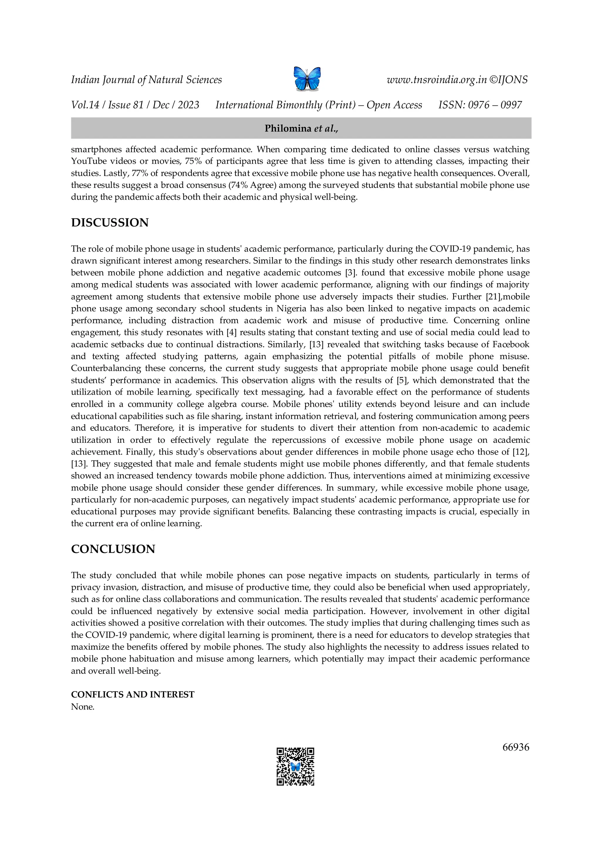 Impact of Mobile Phone usage on School Students’ Academic Performance ...
