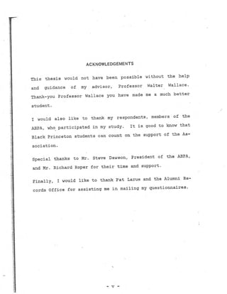 Michelle Obama Thesis Part 1 | PDF