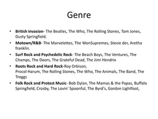 1960's genre and artists | PPTX