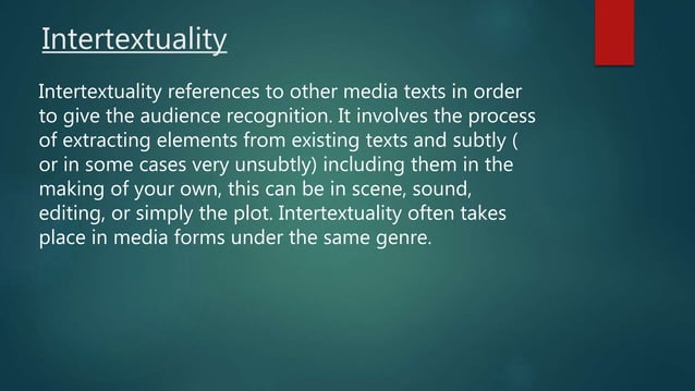 Intertextuality Powerpoint. | PPTX | Movies | Entertainment