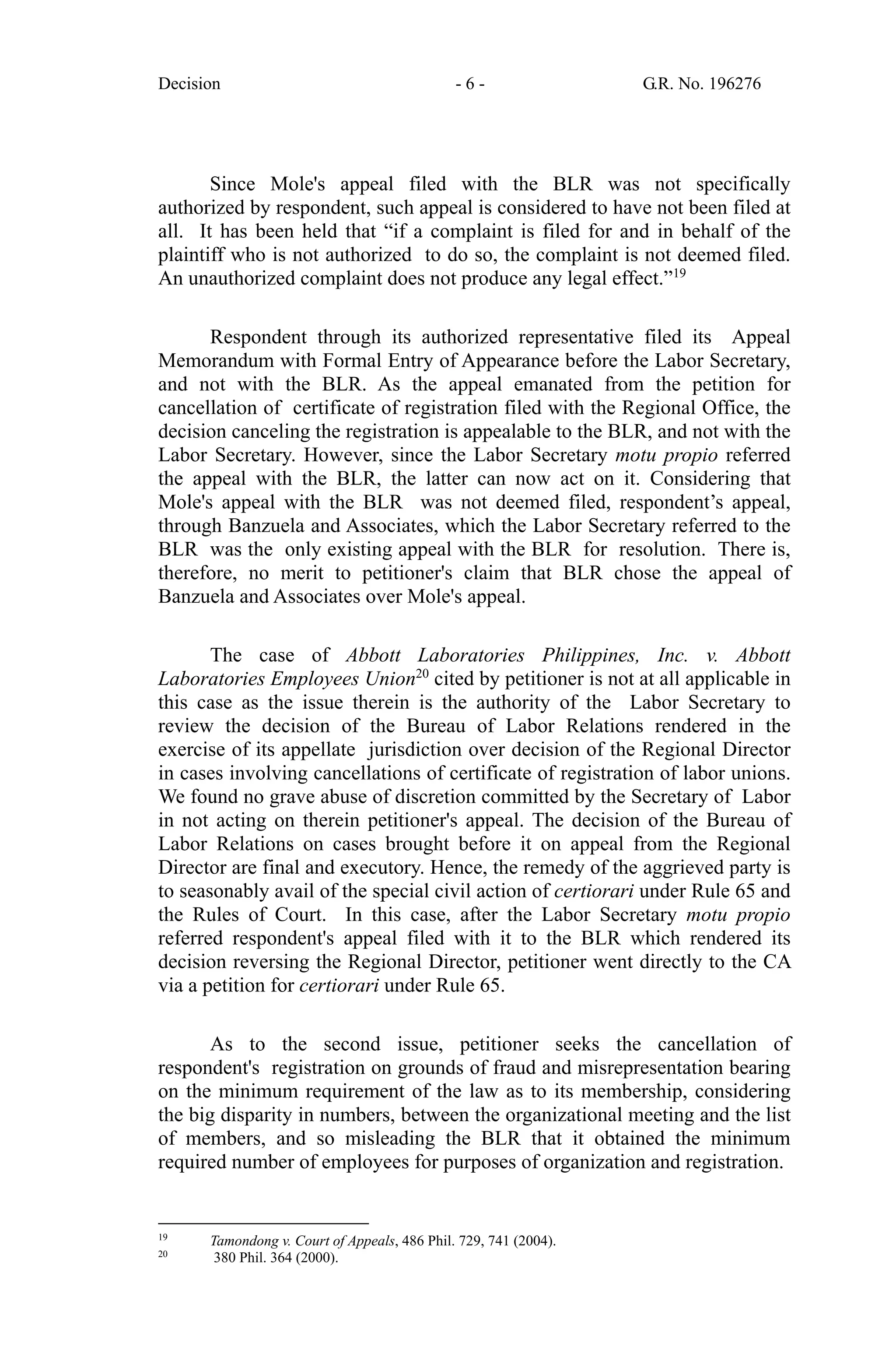 Takata (Philippines) Corporation vs. Bureau of Labor Relations and ...
