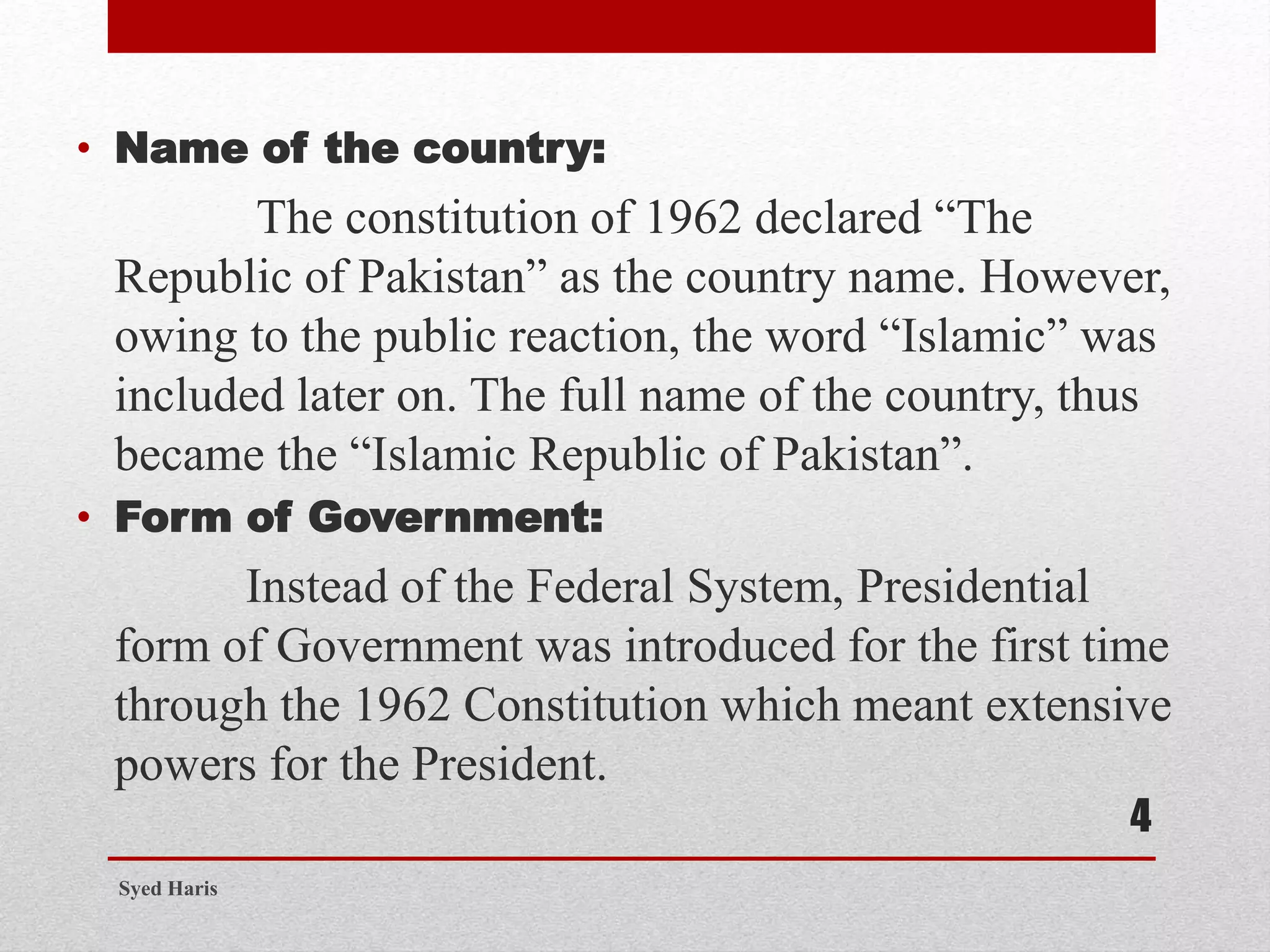 1962 constitution of pakistan | PPTX
