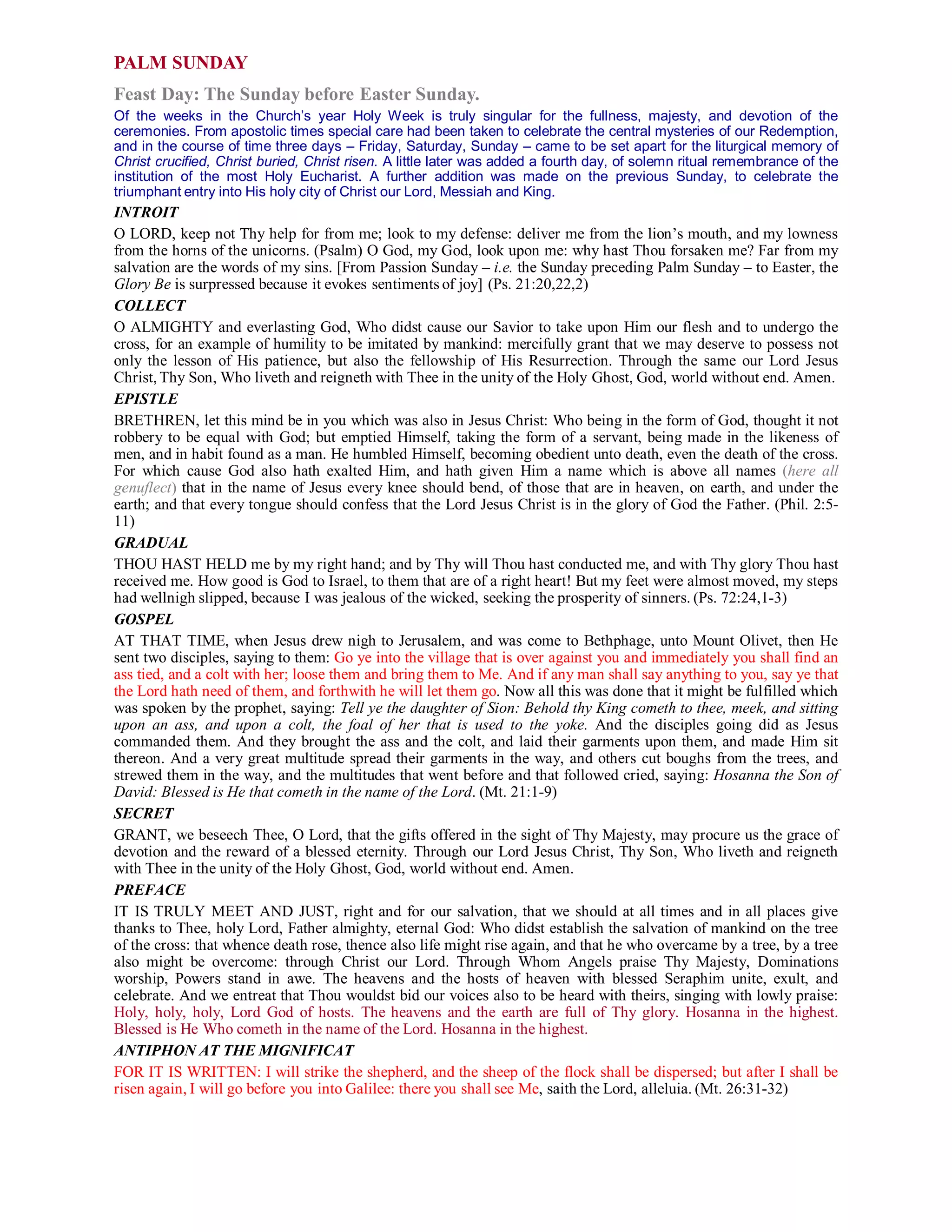 1962 Missal Engravings and Lithurgical Notes | PDF