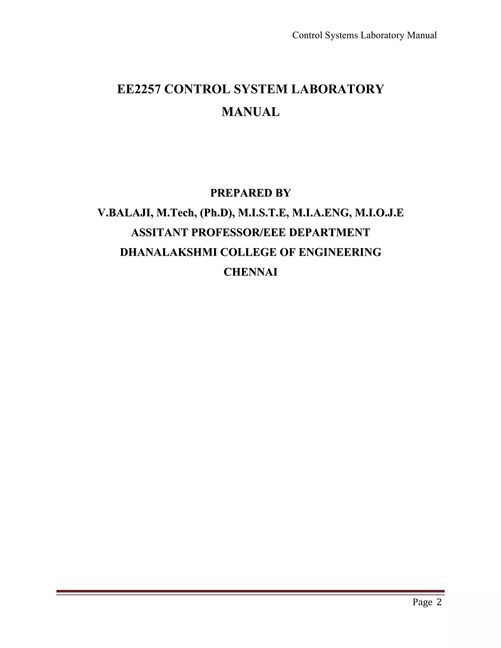 196444650 ee-2257-control-system-lab-manual | DOC | Radio Control | Hobbies & Interests