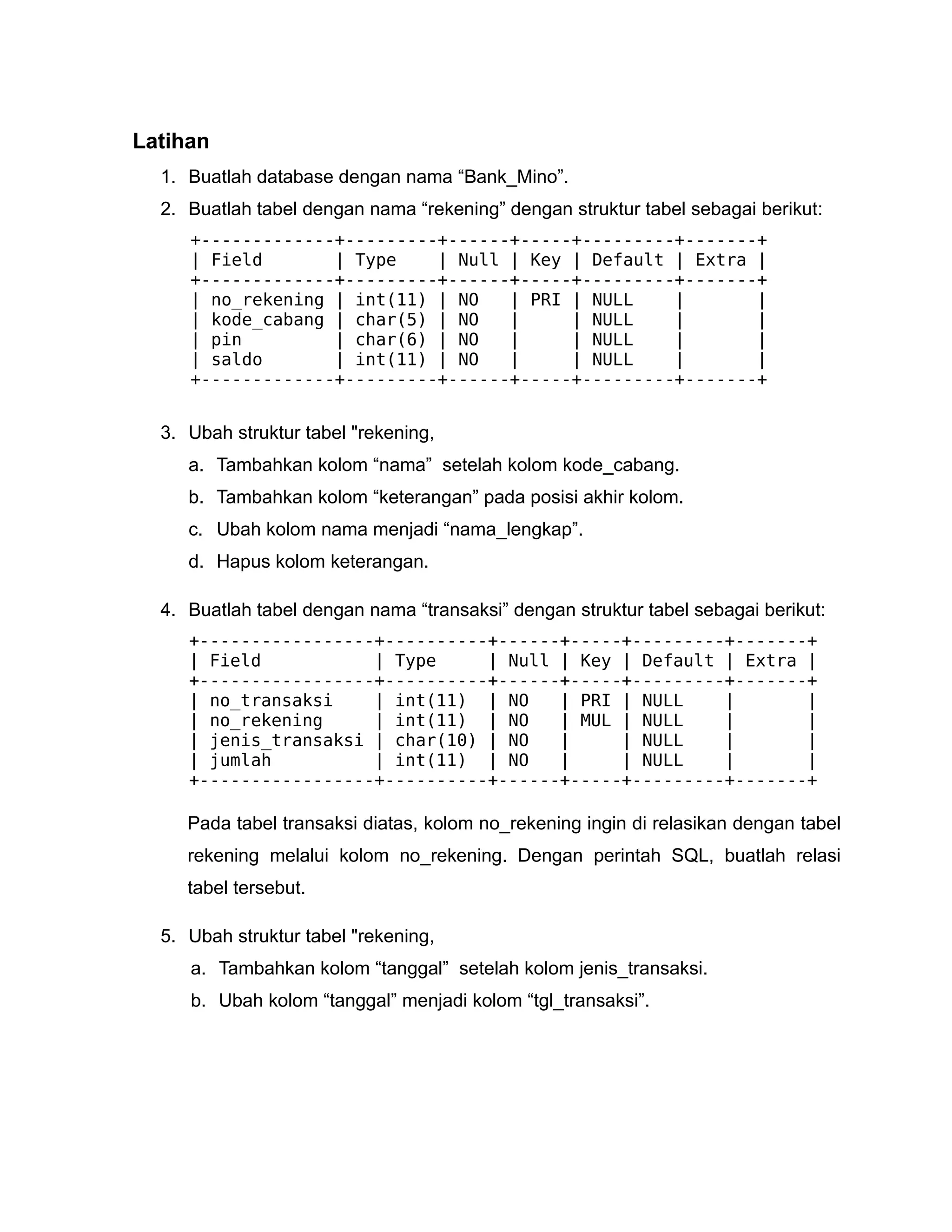 Dasar Perintah SQL | PDF