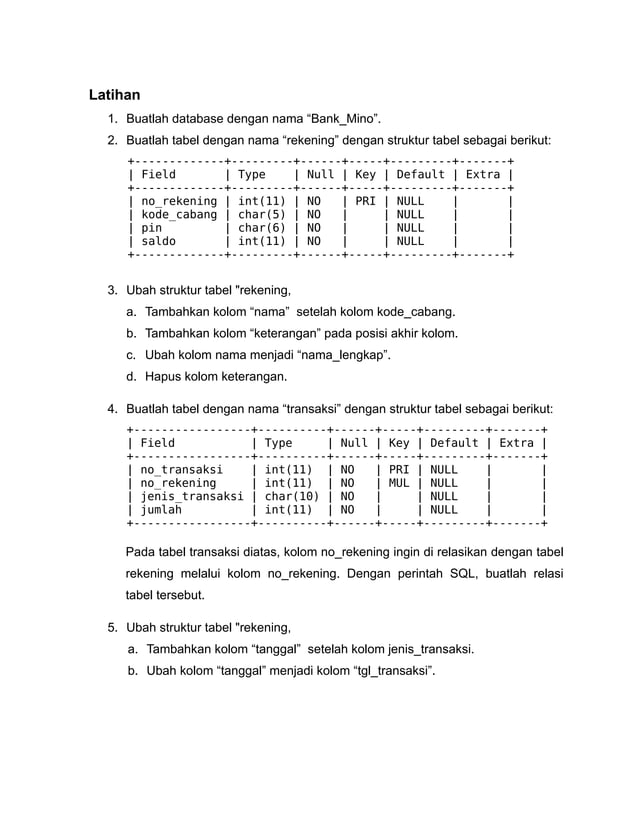 Dasar Perintah SQL | PDF