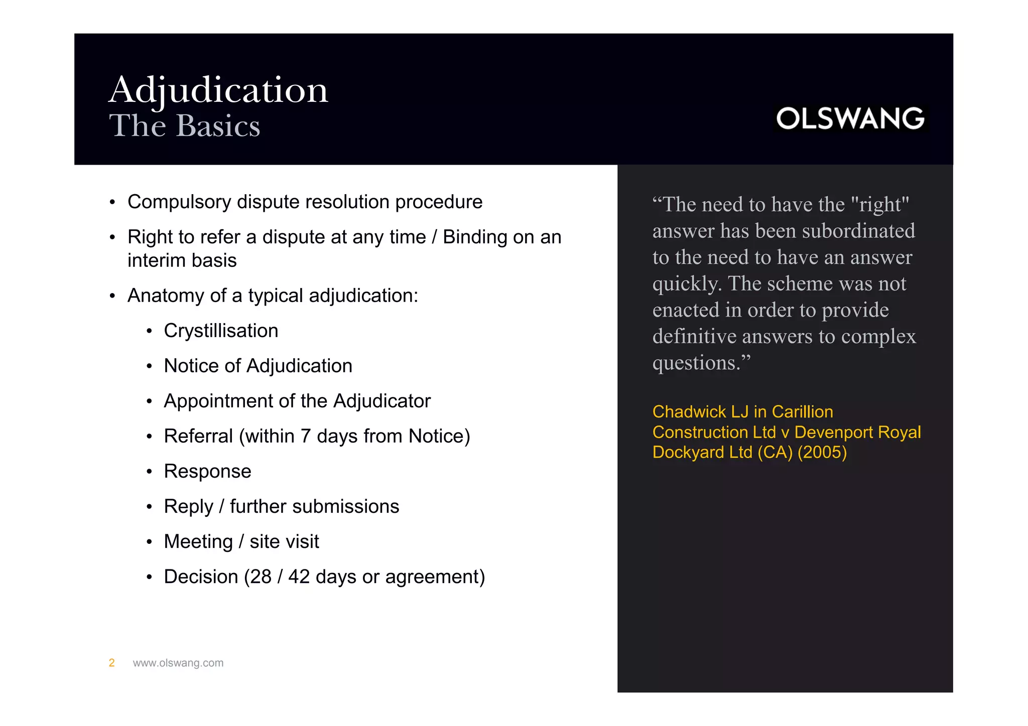 Adjudication: Tips, Traps and Tactics | PDF