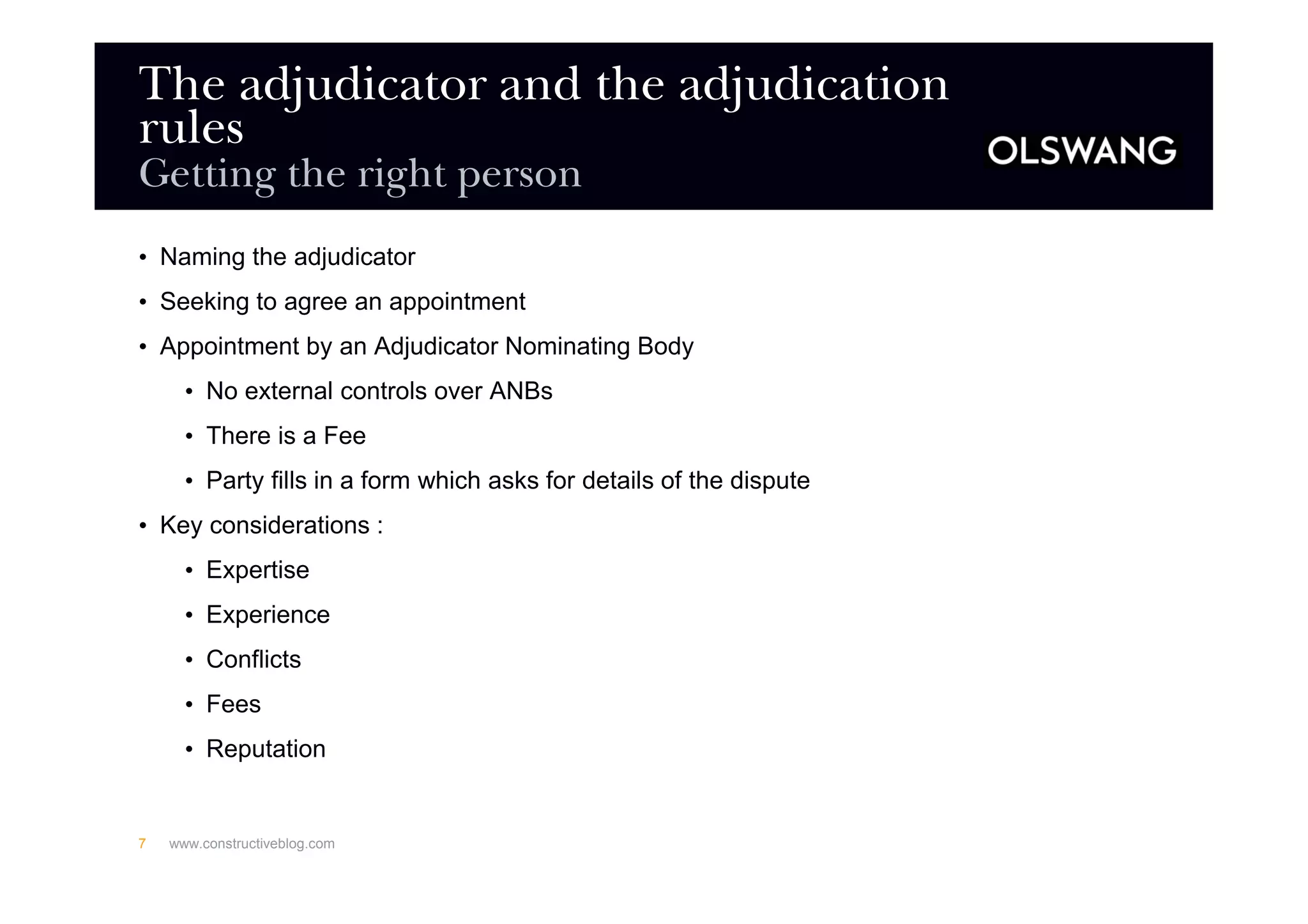 Adjudication: Tips, Traps and Tactics | PDF
