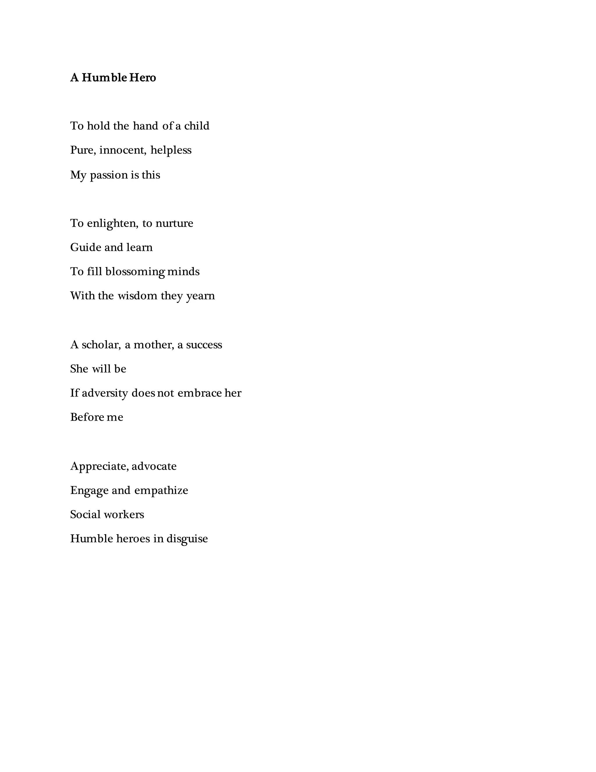 social work ceremony poem | DOCX