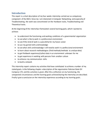 INTERNSHIP REPORT | DOCX