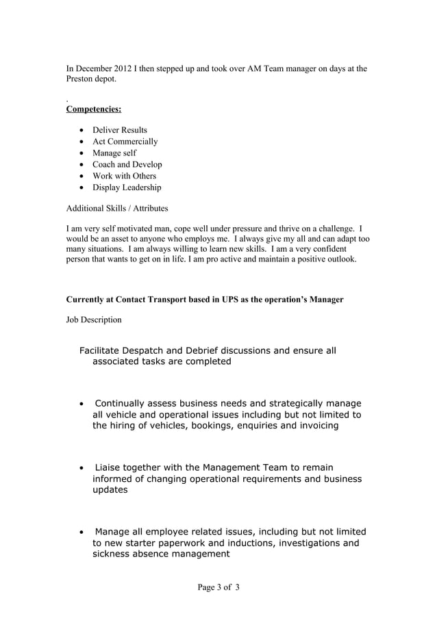 Terry McDermott CV | PDF