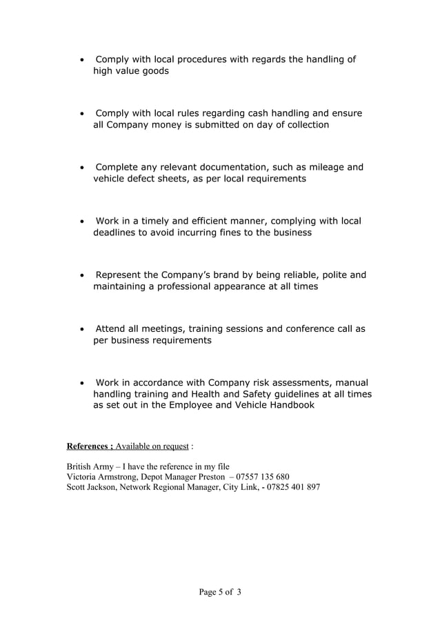 Terry McDermott CV | DOC