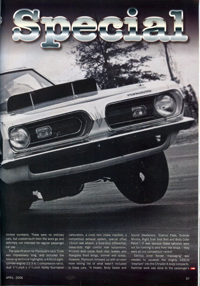 1968 hemi barracuda super stock bill sefton | PDF