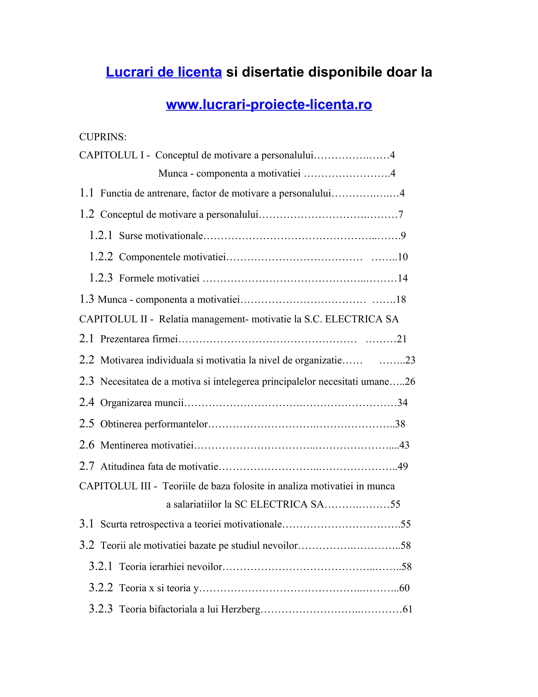 196 analiza motivatiei in munca a salariatilor www.lucrari-proiecte-licenta.ro