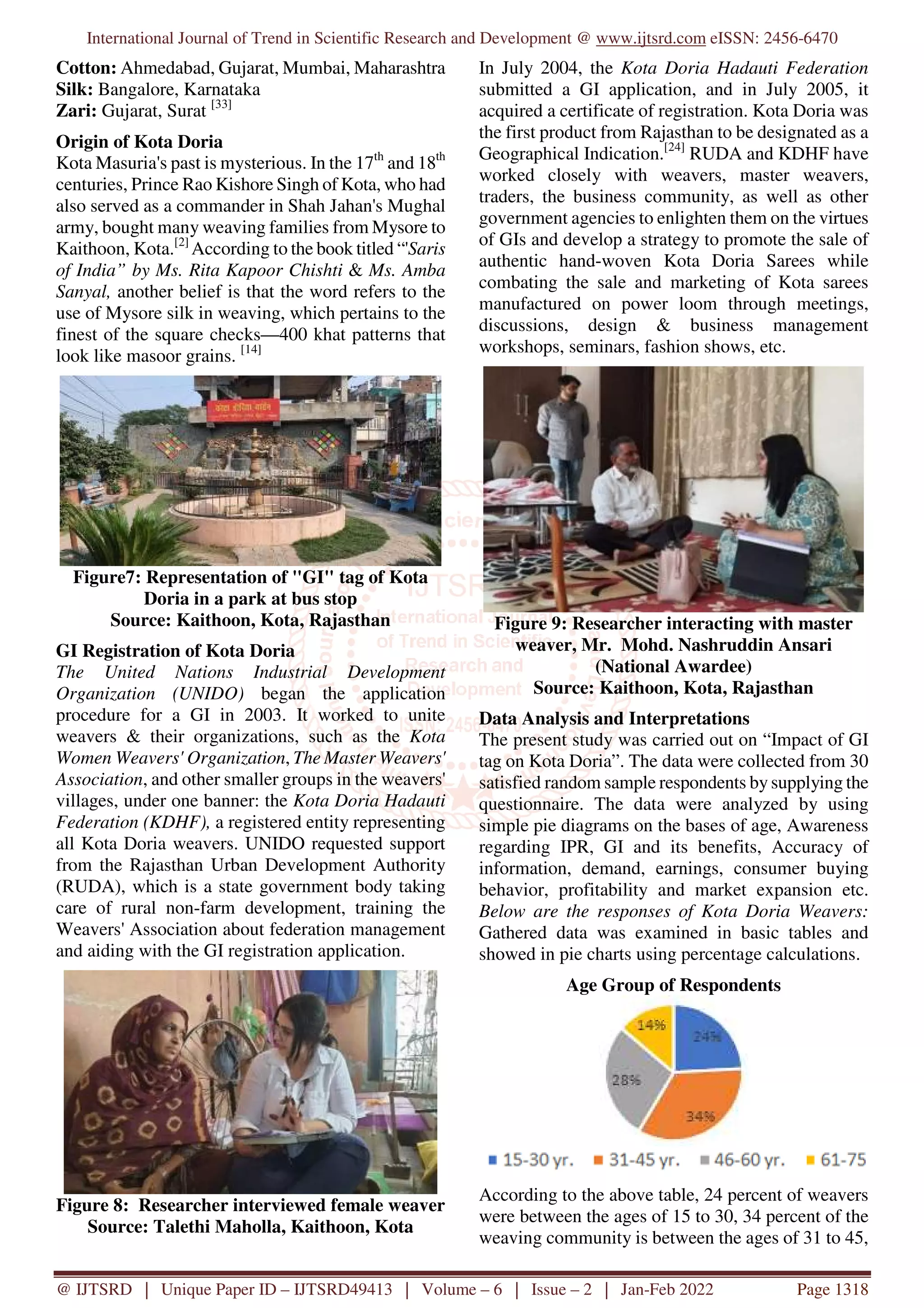 Assessing the Impact of GI on Kota Doria Weaver’s Viewpoint | PDF