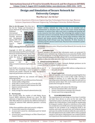 Design and Simulation of Secure Network for University Campus | PDF