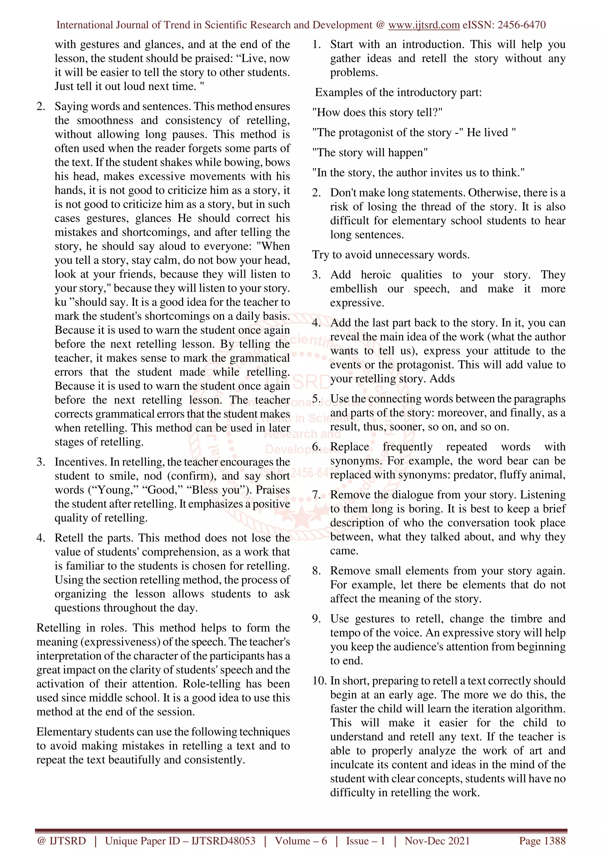 Re Story Understanding the Text | PDF