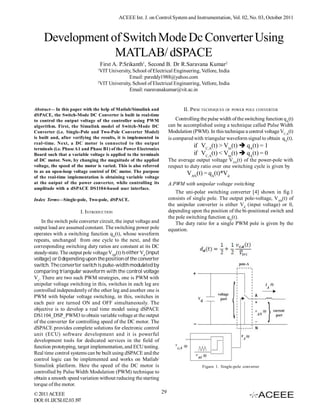 Development of Switch Mode Dc Converter Using MATLAB/ dSPACE | PDF