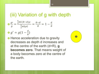 gravitation class 11 ppt for art integrated project | PPSX