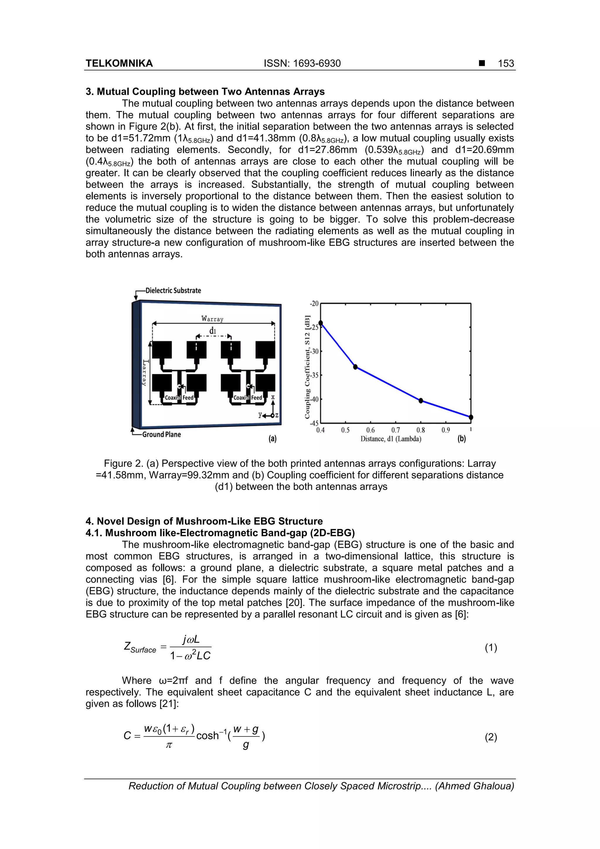 Reduction Of Mutual Coupling Between Closely Spaced Microstrip Antennas